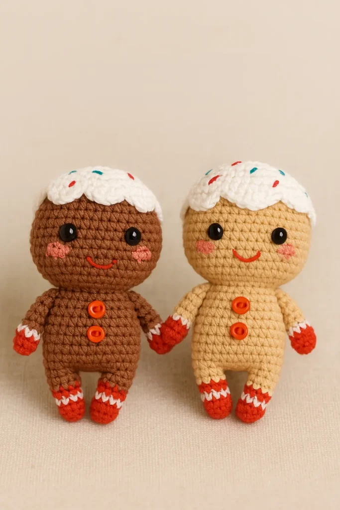 Free Crochet Gingerbread Man Pattern: 1 Cute Gingerbread Cutie